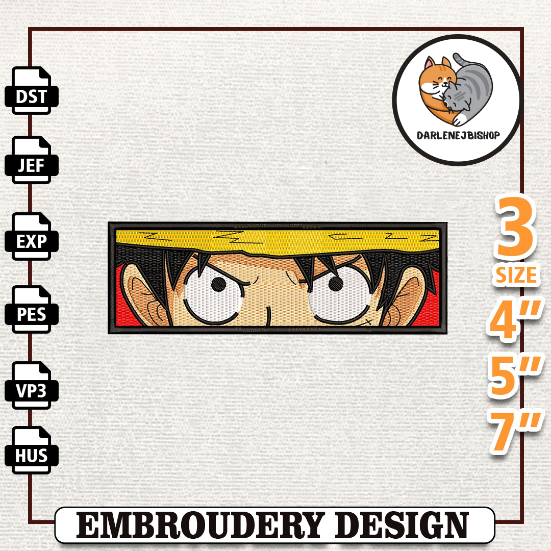Luffy Anime Design, Anime Embroidery Design, Anime Machine E - Inspire ...