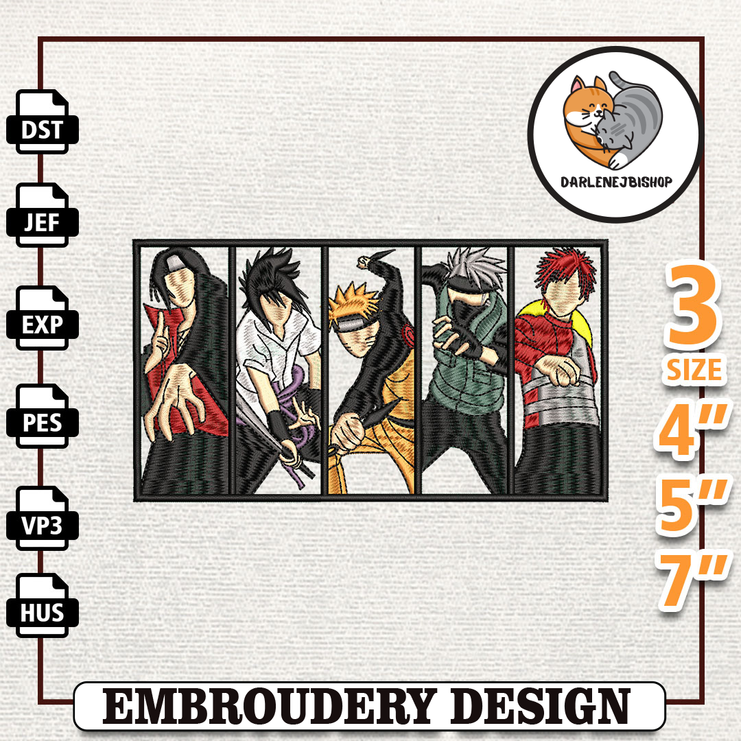 Naruto Anime Design, Anime Embroidery Design, Anime Machine - Inspire ...