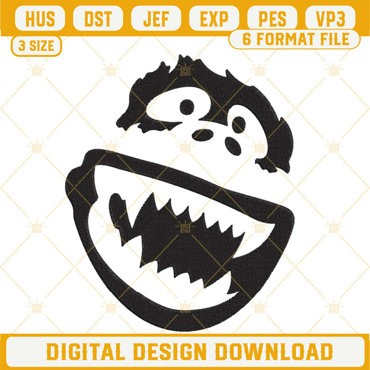 Abominable Snowman Face Embroidery Design, Yeti Embroidery F | Inspire ...