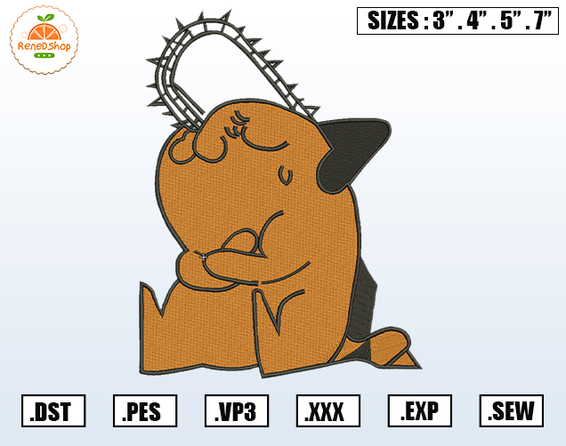 Chainsaw Man Embroidery Designs, Anime Embroidery Designs, M | Inspire ...