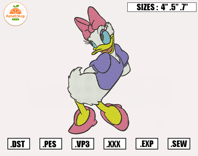 Daisy Duck Embroidery Designs, Disney Embroidery Design File | Inspire ...
