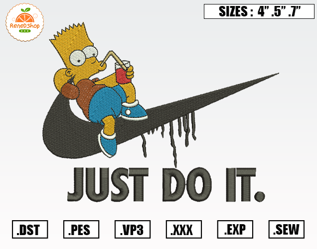 Nike Bart Simpson Embroidery Designs, Nike Embroidery Design | Inspire ...