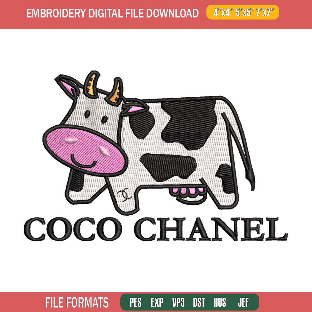 Coco chanel embroidery design, Logo embroidery, Embroidery f | Inspire ...