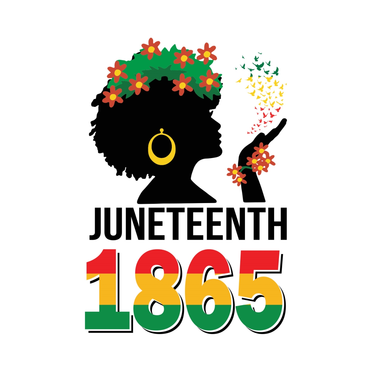 Juneteenth Women Girls Flag 1865 Svg, Juneteenth Svg, Junete - Inspire ...