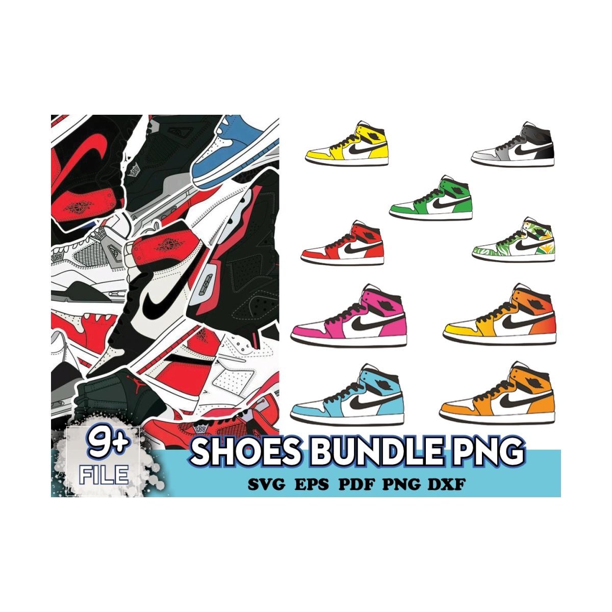 9 Files Shoes Bundle Png, Brand Logo Svg, Logo Shoes | Inspire Uplift