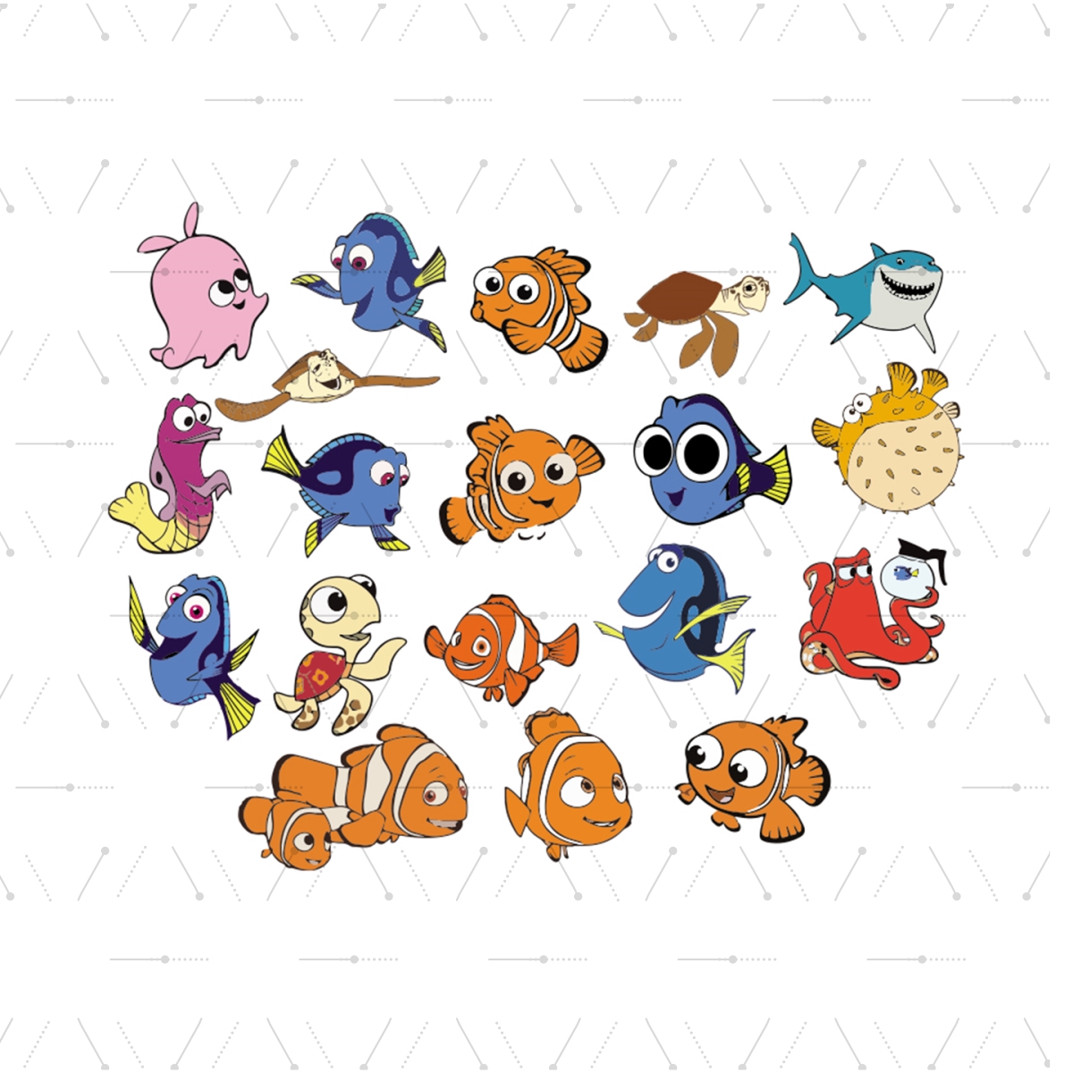 Nemo And Dory Bundle Svg, Cartoon Svg, Nemo Svg, Dory Svg, O | Inspire ...
