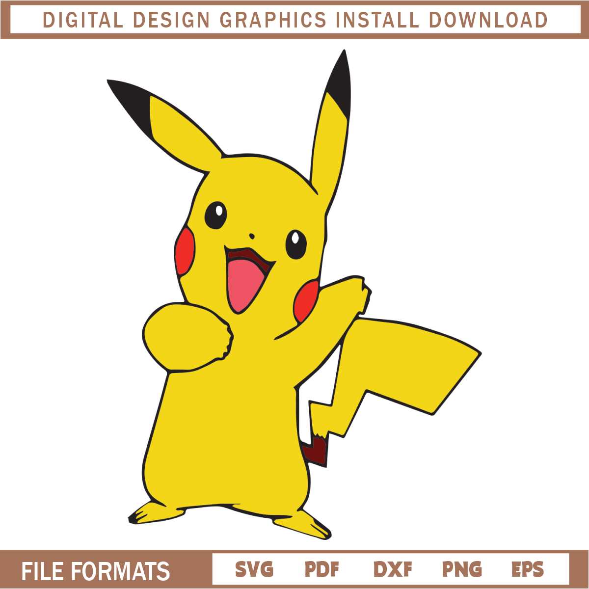 Cute Pikachu SVG, Pikachu SVG, Pokemon SVG | Inspire Uplift