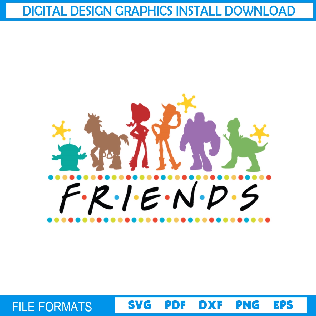 Disney Pixar Cartoon Toy Story Characters Friends Logo SVG C - Inspire ...
