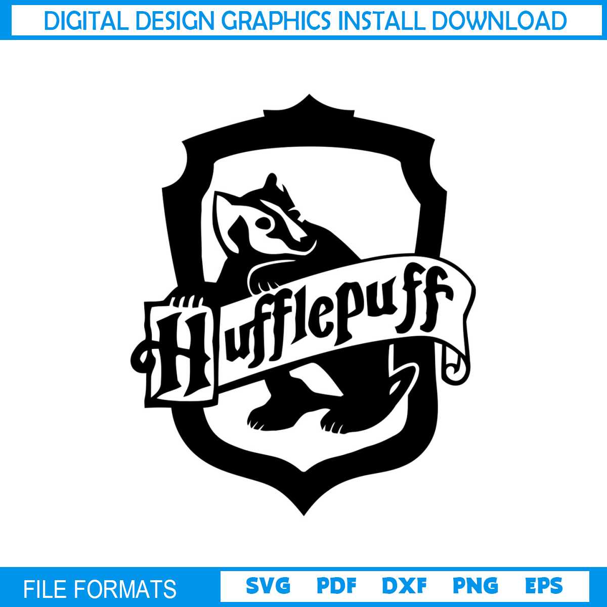 Hufflepuff Logo Quidditch Champions Vector SVG Cut File | Inspire Uplift