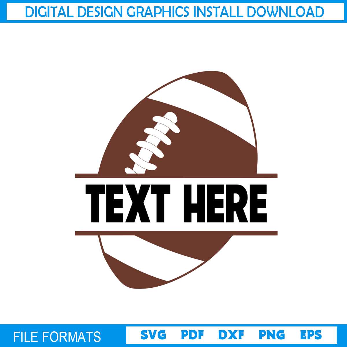 Football Svg, Football Split Monogram Svg, Football Svg File | Inspire ...
