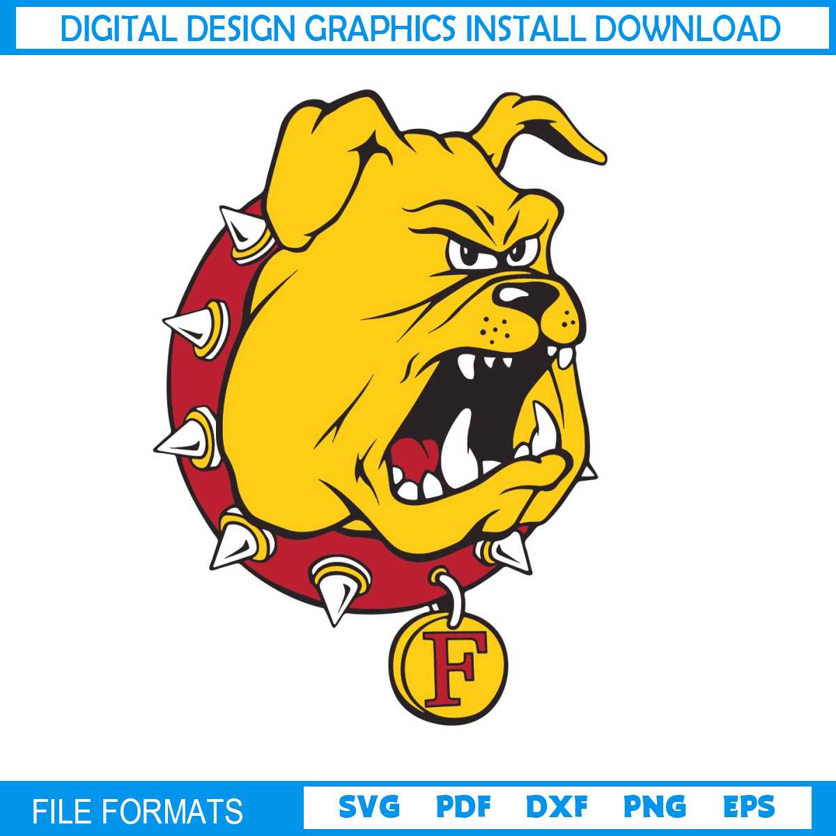 Ferris State Bulldogs Svg, Logo Ncaa Sport Svg, Ncaa Svg, Pn | Inspire ...
