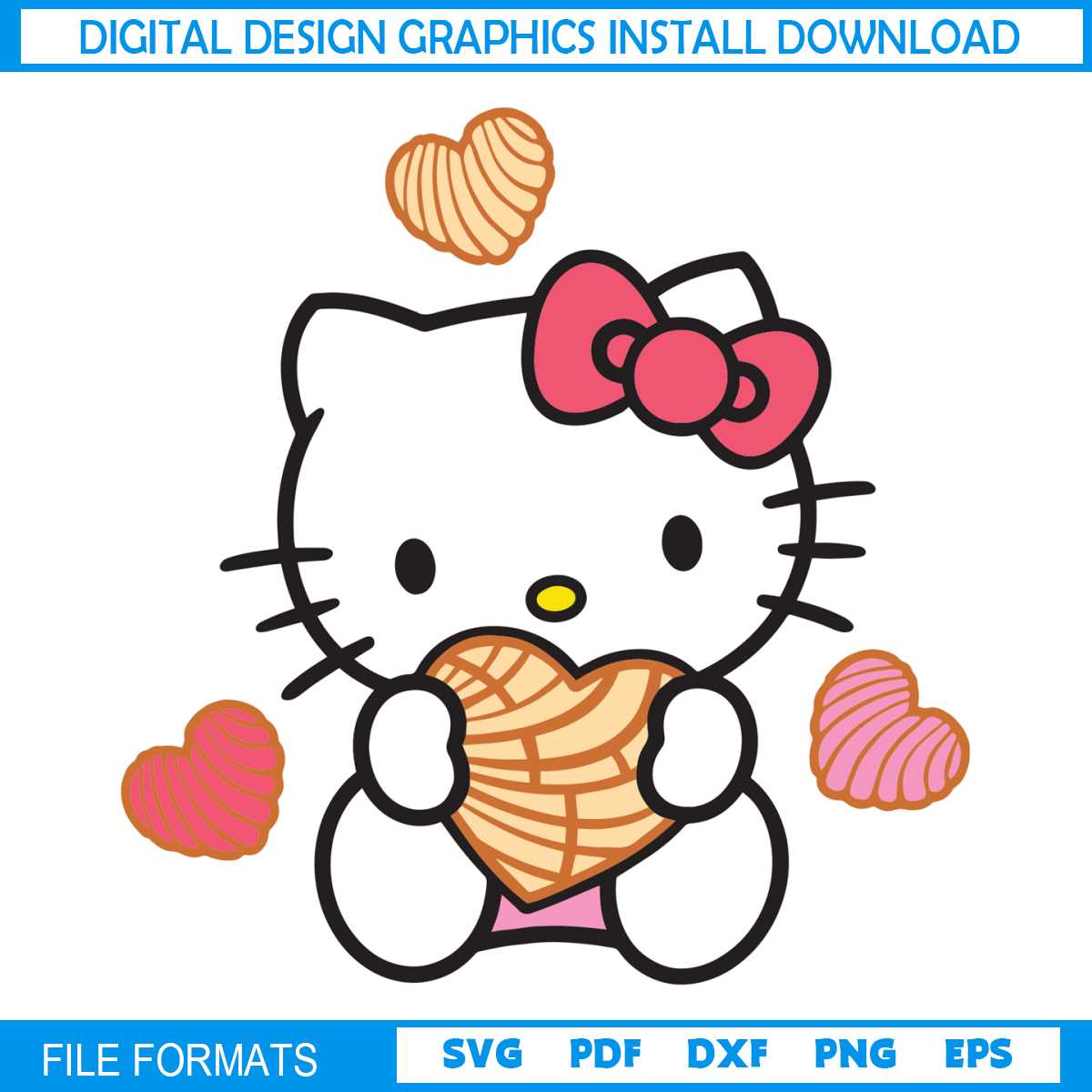 Concha Hello Kitty Svg, Sanrio Svg, Hello Kitty Svg, Kawaii | Inspire ...