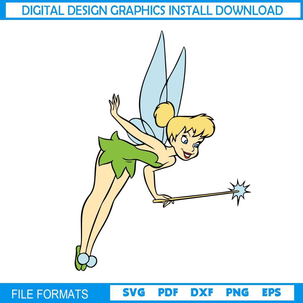 Tinkerbell svg cut file, tinkerbell silhouette svg, tinkerbe - Inspire ...