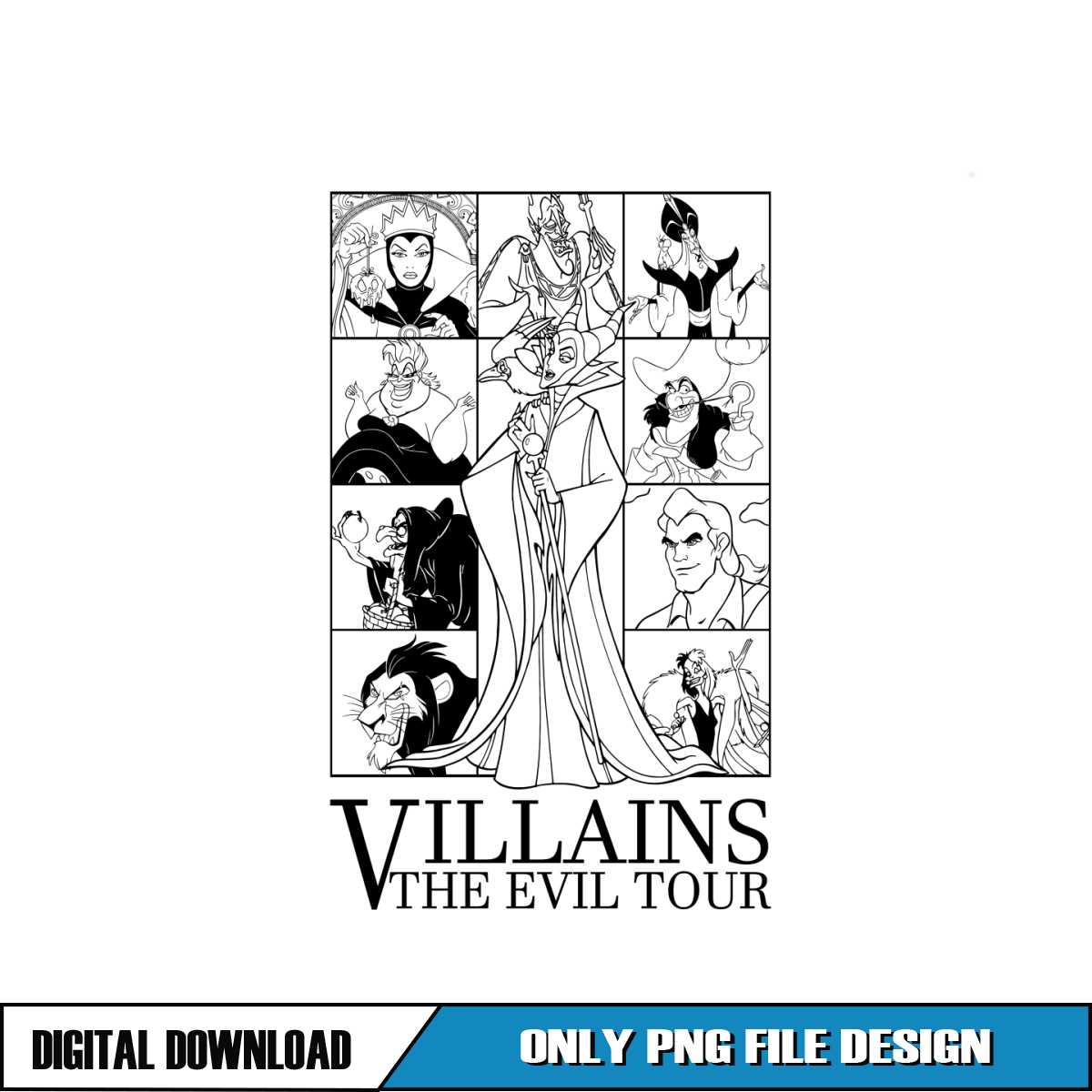 Disney Villains The Evil Tour PNG | Inspire Uplift