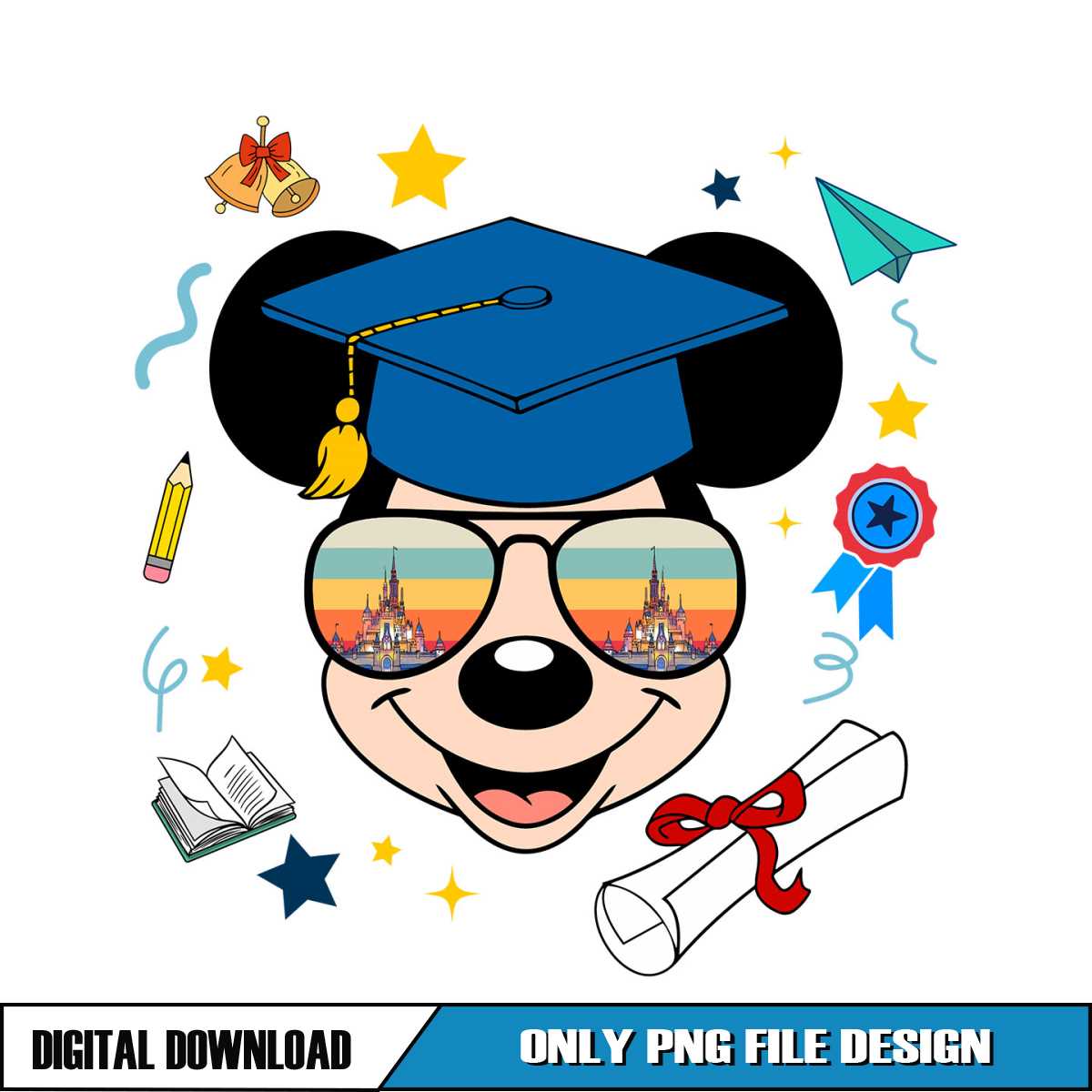 Disney Kingdom Mickey Mouse Graduation PNG | Inspire Uplift