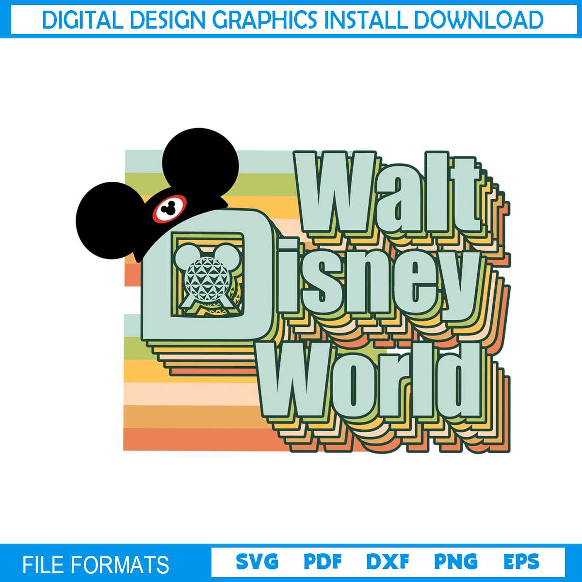 Mickey Mouse Walt Disney World Svg | Inspire Uplift