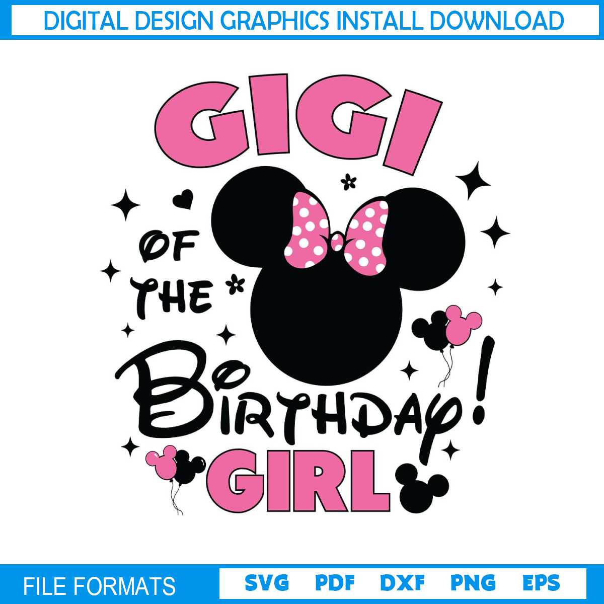 Gigi Of The Birthday Girl Minnie Mouse Svg | Inspire Uplift