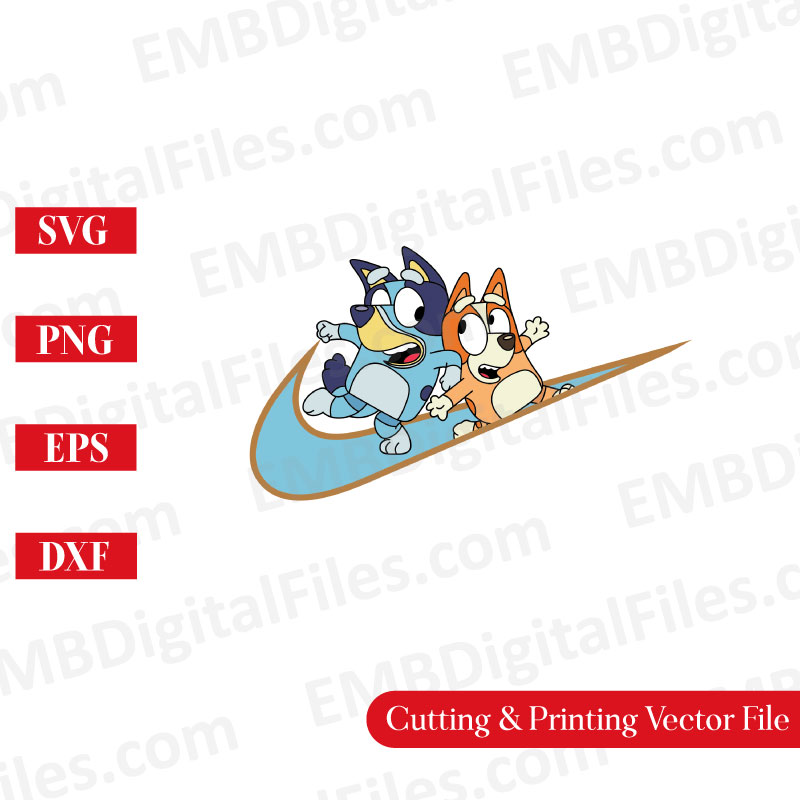 Bluey and Bingo Cartoon character SVG for Cricut | Inspire Uplift