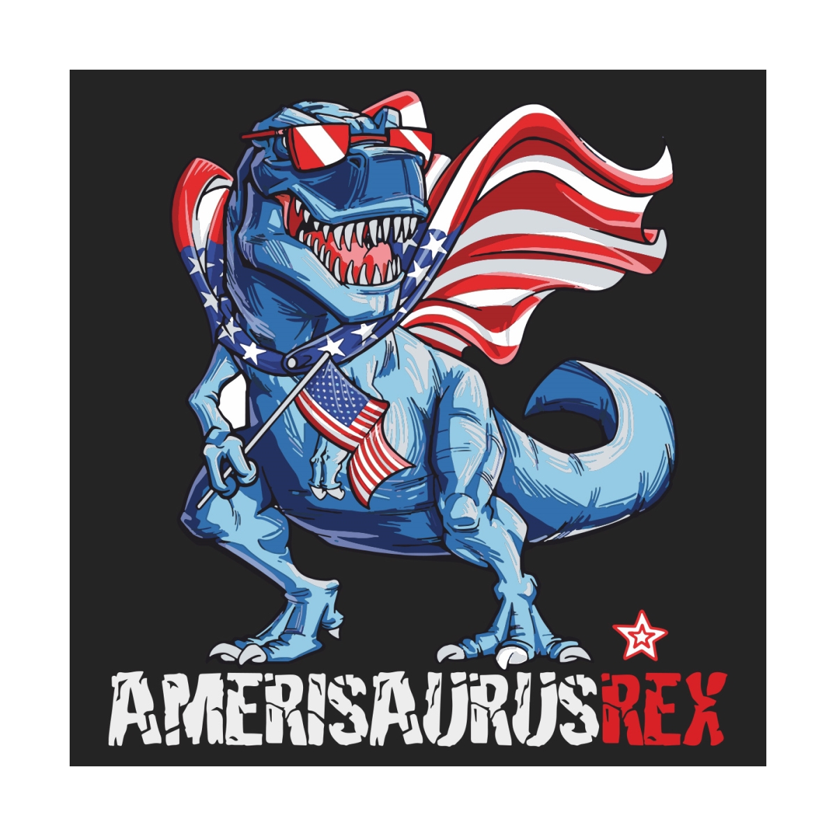Dinosaur 4th of July Amerisaurus T Rex Svg, Independence Svg | Inspire ...
