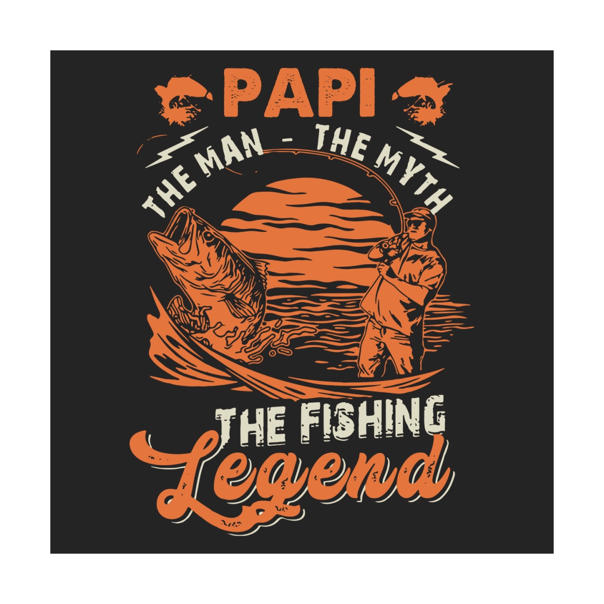 Papi The Man The Myth The Fishing Legend Svg, Fathers Day Sv | Inspire ...