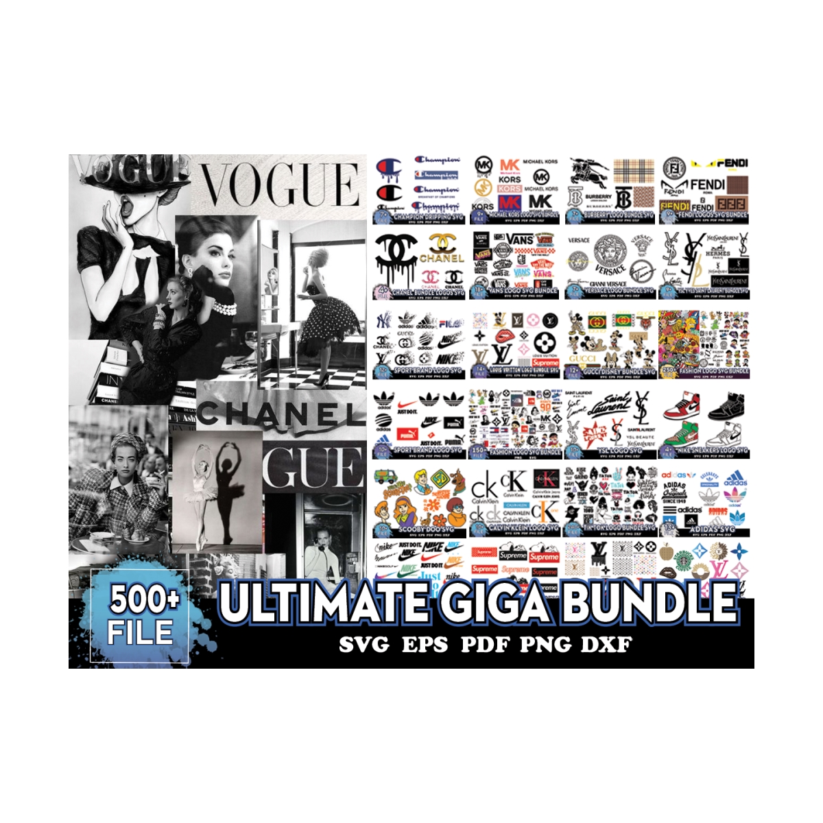 ULTIMATE Giga Bundle, With 500 SVG Files, Brand Logo Svg | Inspire Uplift