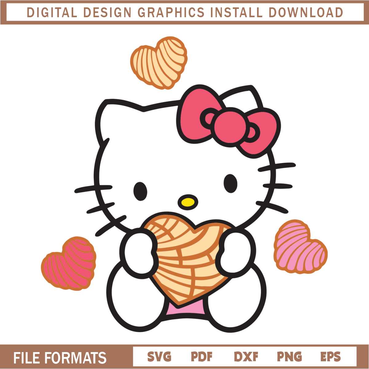 Concha Hello Kitty Svg, Sanrio Svg, Hello Kitty Svg, Kawaii | Inspire ...