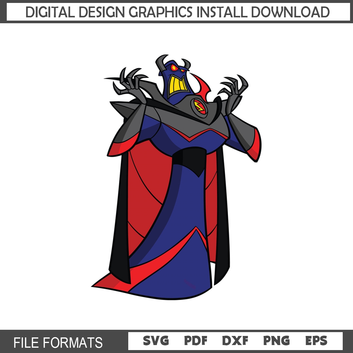 Angry Evil Emperor Zurg Cartoon Toy Story SVG | Inspire Uplift