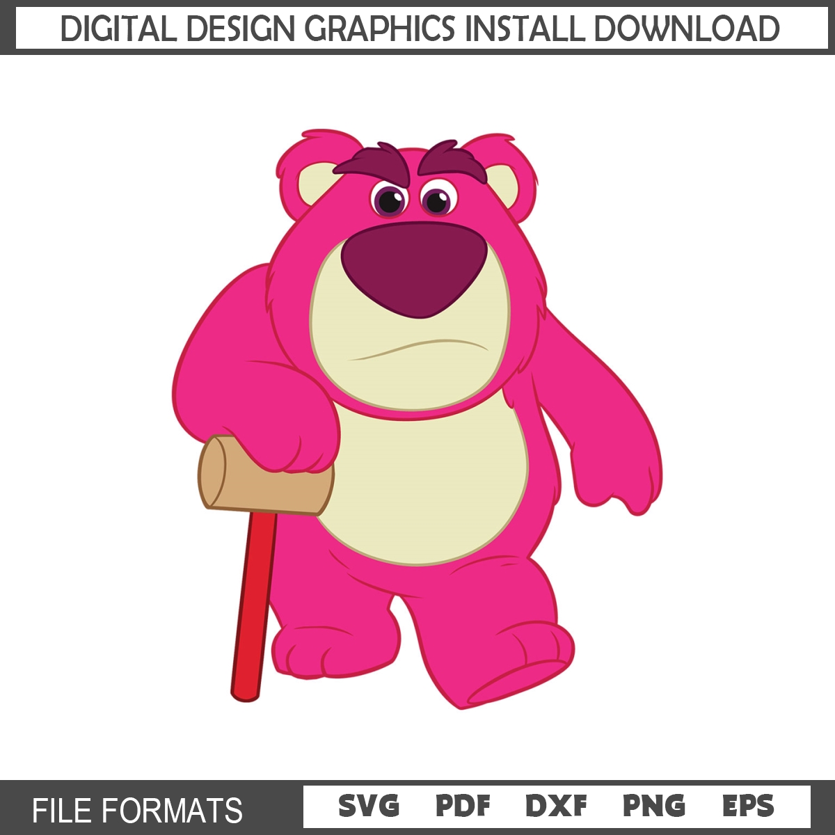 Disney Character Toy Story Cartoon Lotso Hugging Bear Vector | Inspire ...