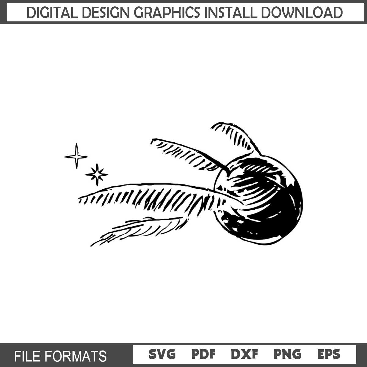 Harry Potter Golden Snitch The Magic Ball SVG Vector | Inspire Uplift