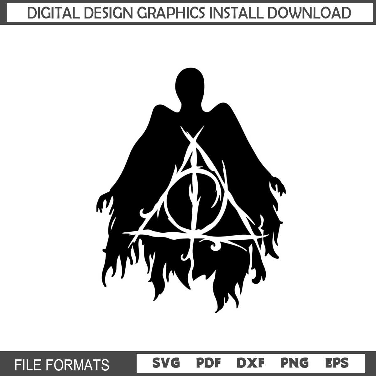 Ghost Deathly Hallows Symbol Harry Potter SVG Silhouette | Inspire Uplift