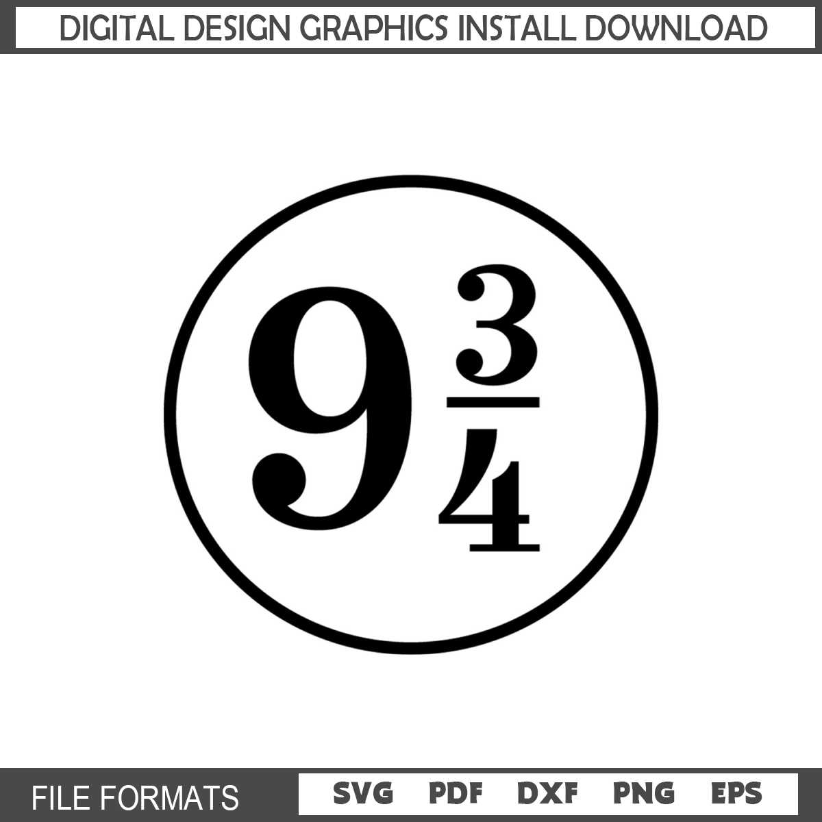 Platform 9 3/4 Harry Shop Number Sign SVG Cut Files | Inspire Uplift