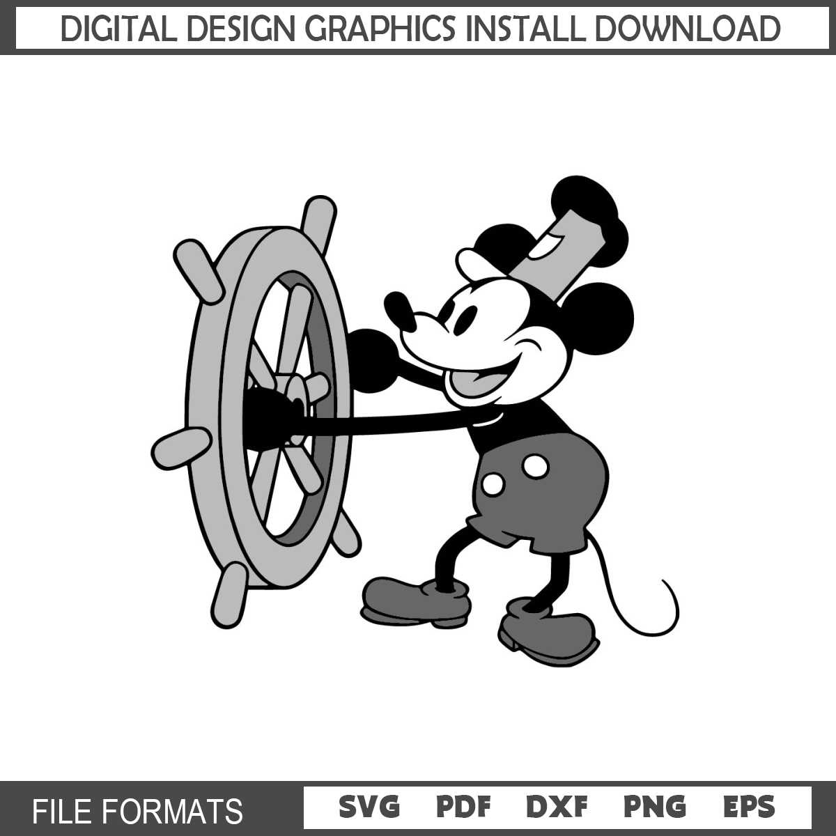 Original steamboat willie SVG, easy cut file for Cricut, Lay | Inspire ...