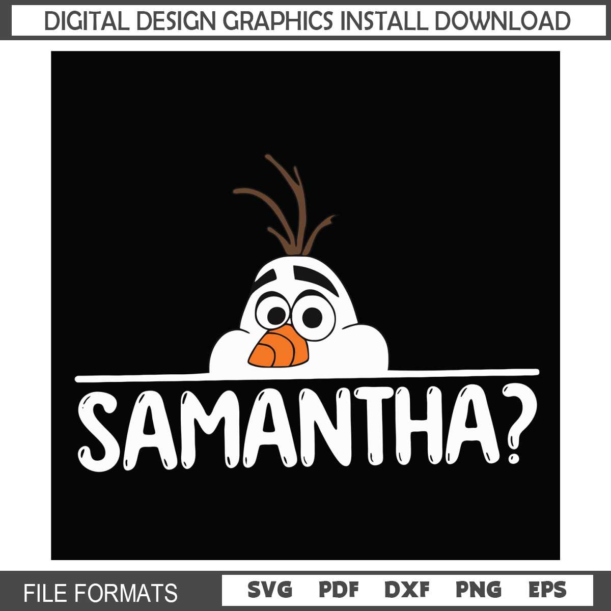 Samantha SVG, easy cut file for Cricut, Layered by colour | Inspire Uplift