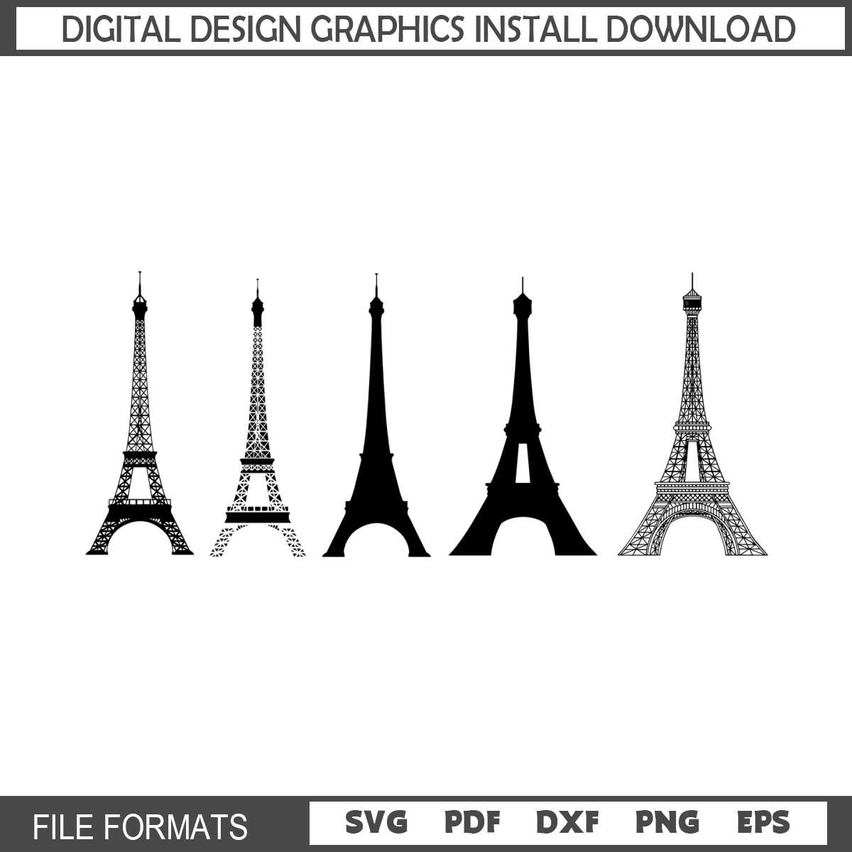 Eiffel Tower Eiffel Tower Svg Svg Svg Files Cricut Silh Inspire