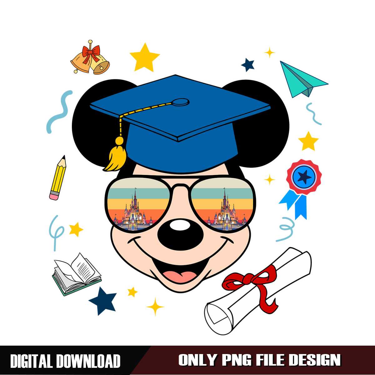 Disney Kingdom Mickey Mouse Graduation PNG - Inspire Uplift