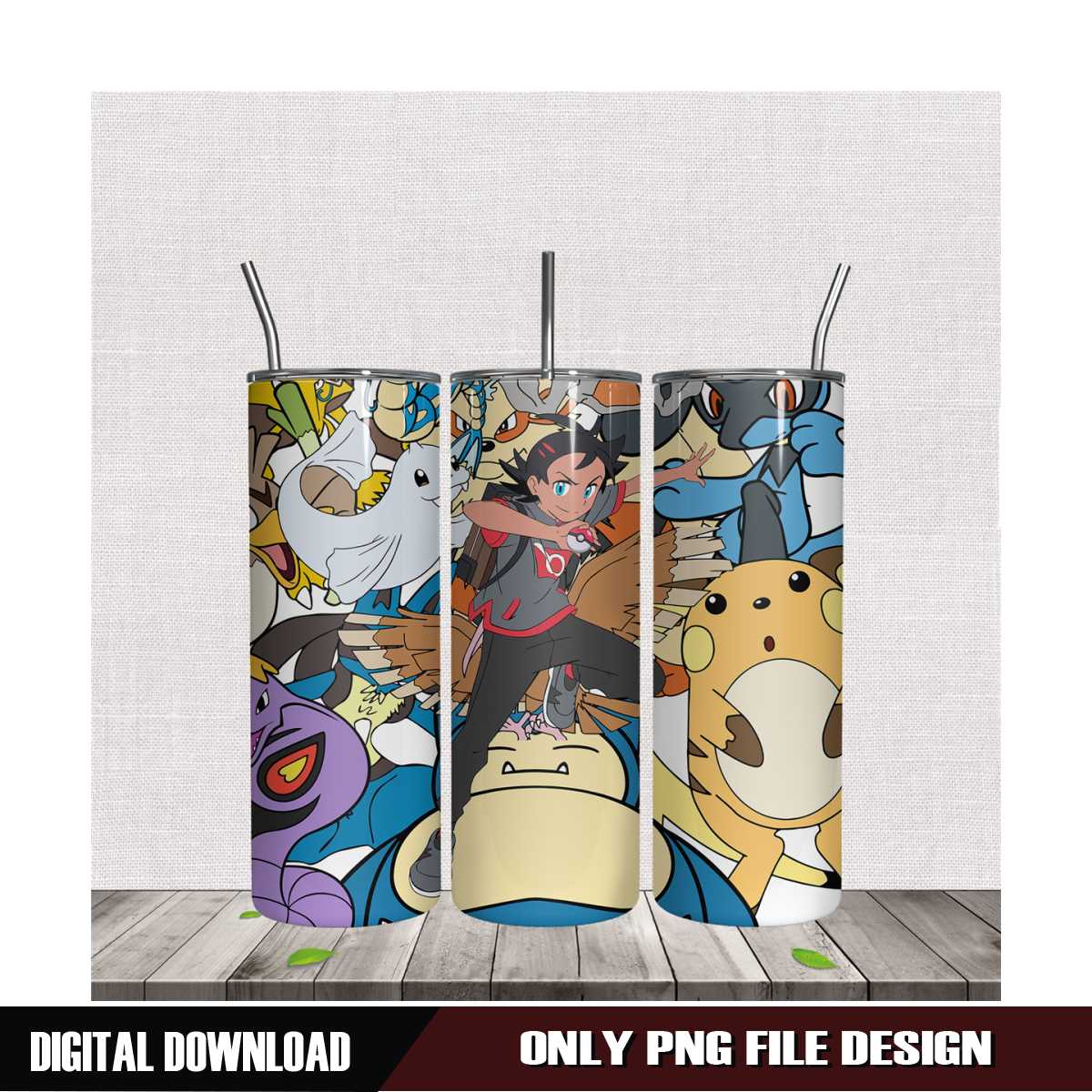 Goh Pokemon Tumbler Sublimation 20oz PNG | Inspire Uplift