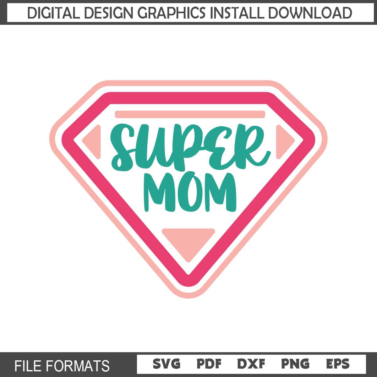 Superman Mom SVG Vector File | Inspire Uplift