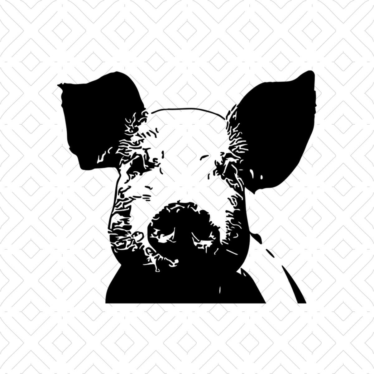 Pig Svg, Bandana Svg, Farm Animal, Piglet, Country, DXF PNG | Inspire ...