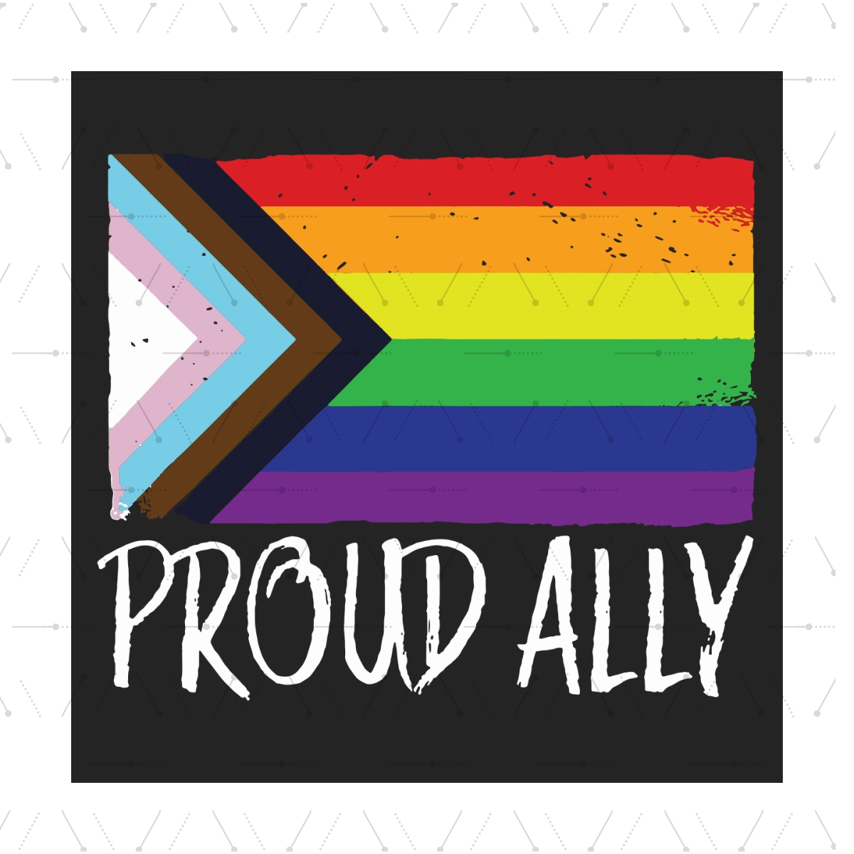 Proud Ally Pride Month Lgbtq Black Pride Flag Svg, Lgbt Svg, | Inspire ...