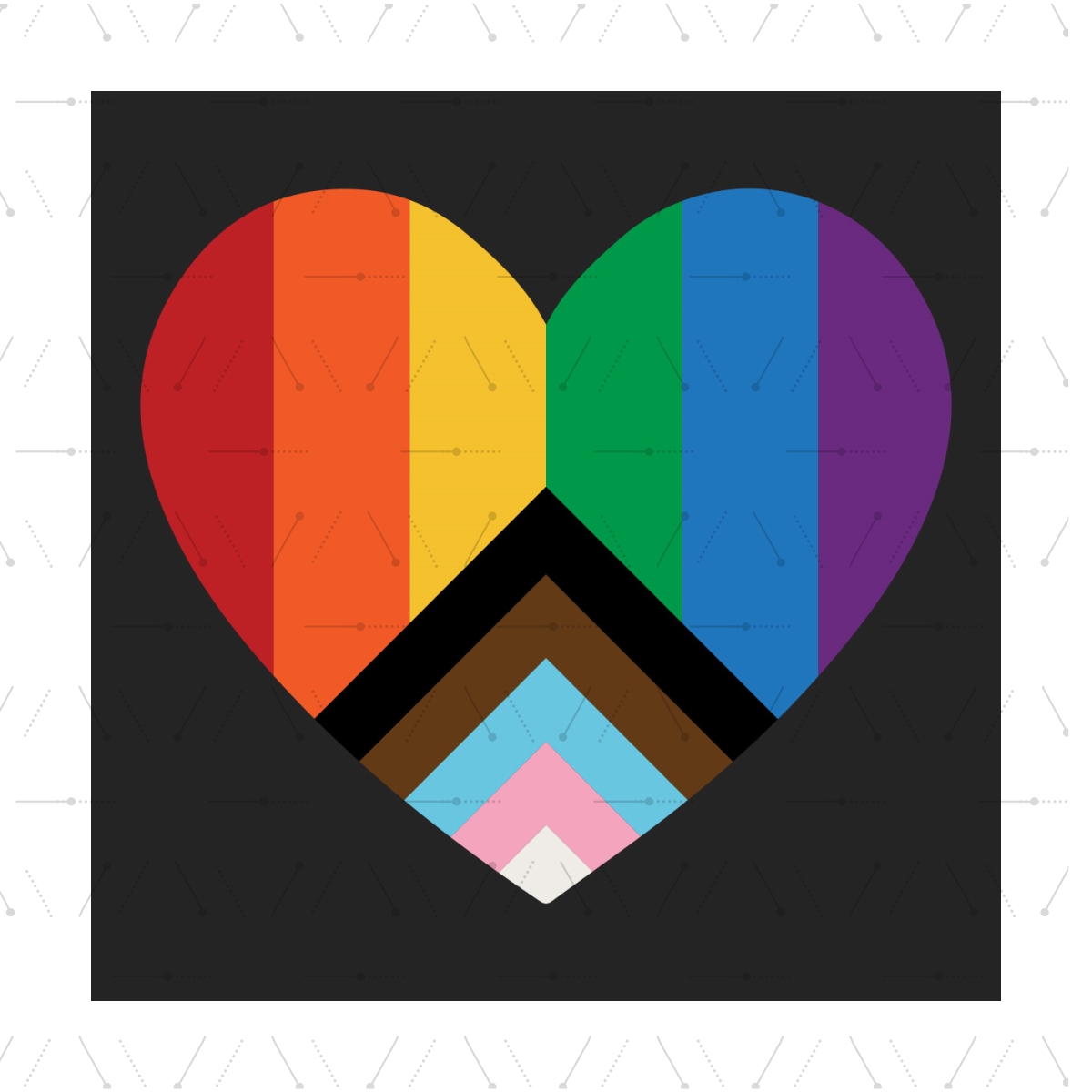 Inclusive Gay Pride Flag Heart Svg, Lgbt Svg, Lgbt Heart Svg - Inspire ...