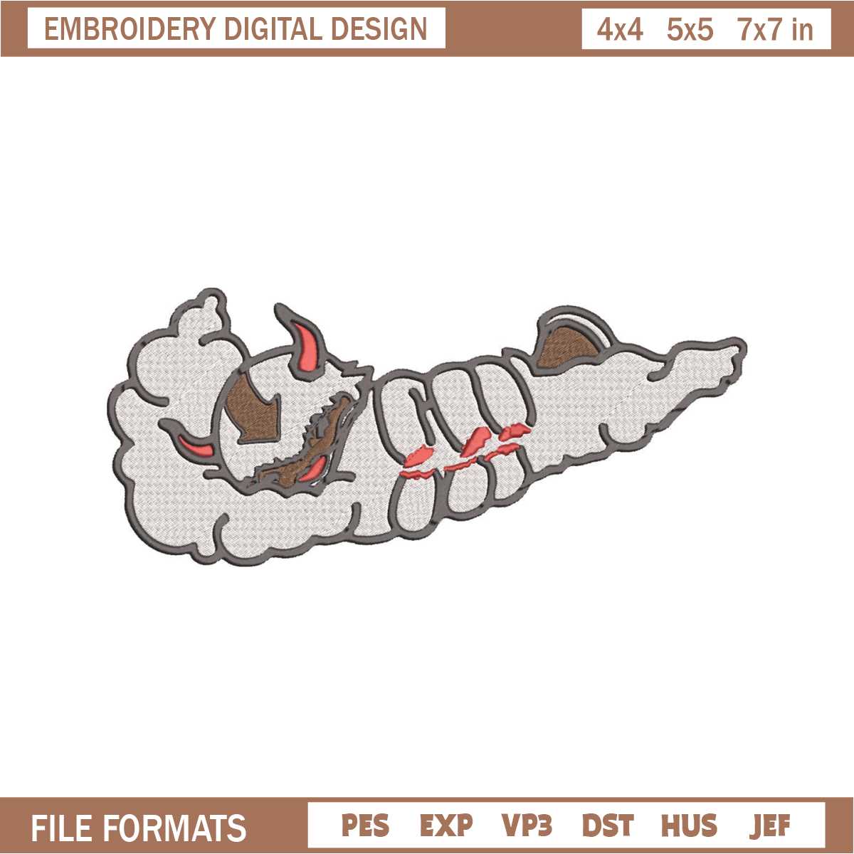 Appa x Nike embroidery design, avatar cartoon embroidery, ni | Inspire ...