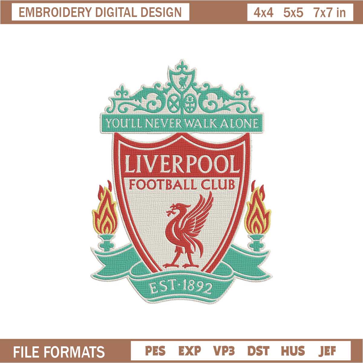 Liverpool FC Embroidery Designs, UEFA Champions League Machi | Inspire ...