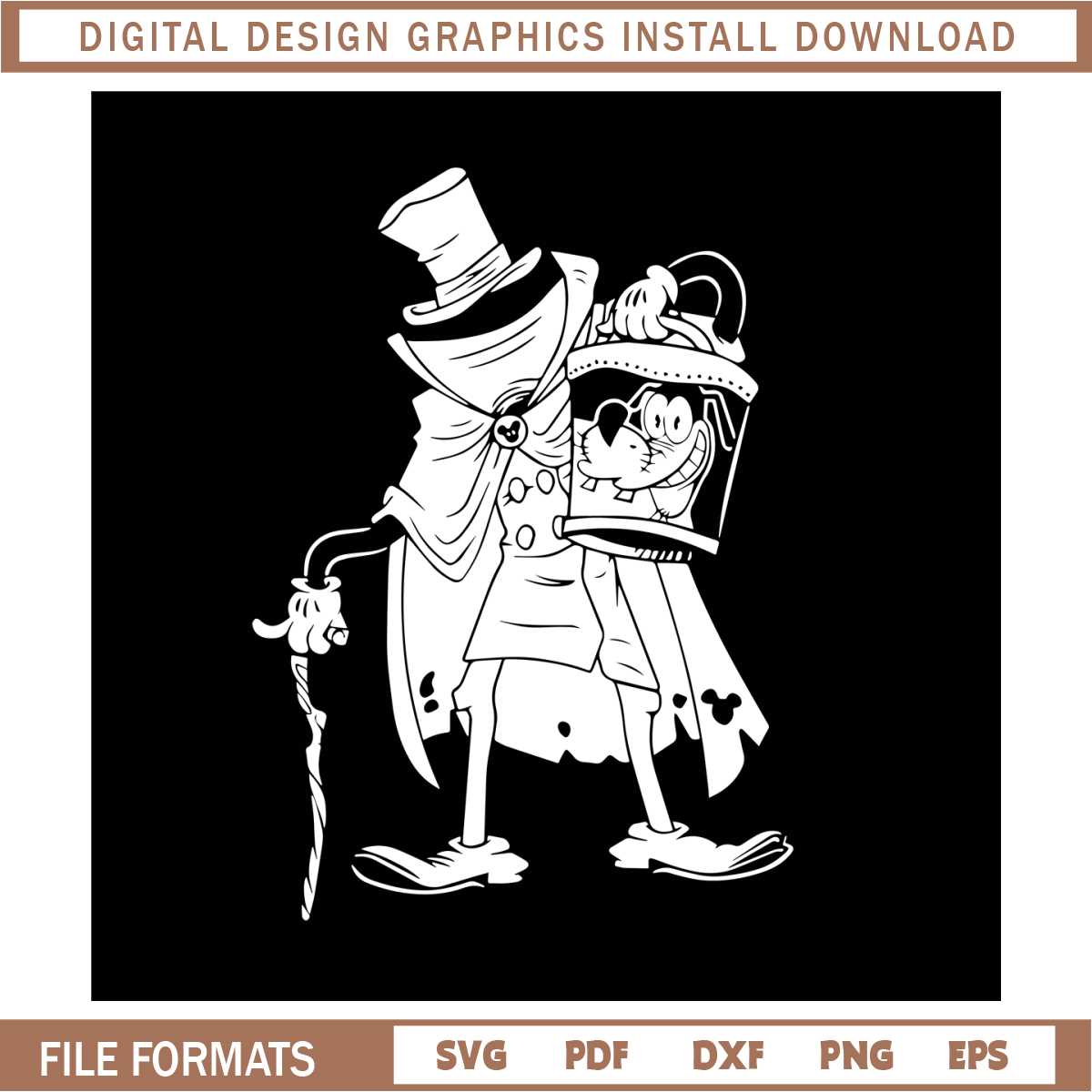 HatBox Goofy Haunted Mansion SVG, Haunted Mansion SVG, Hallo | Inspire ...