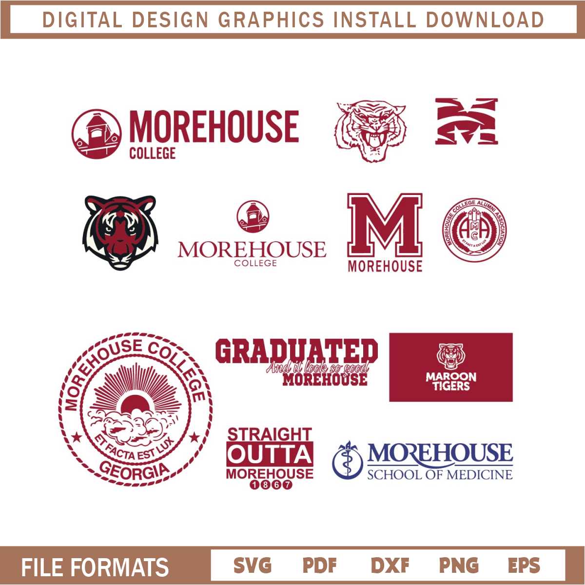 Morehouse Collegege Svg, HBCU Svg Collections, HBCU Svg, Foo | Inspire ...