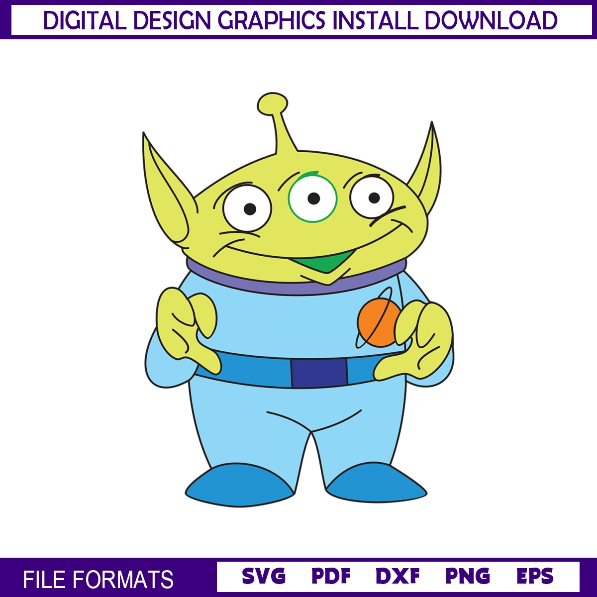 Disney Character Toy Story Cartoon Little Green Alien Vector | Inspire ...