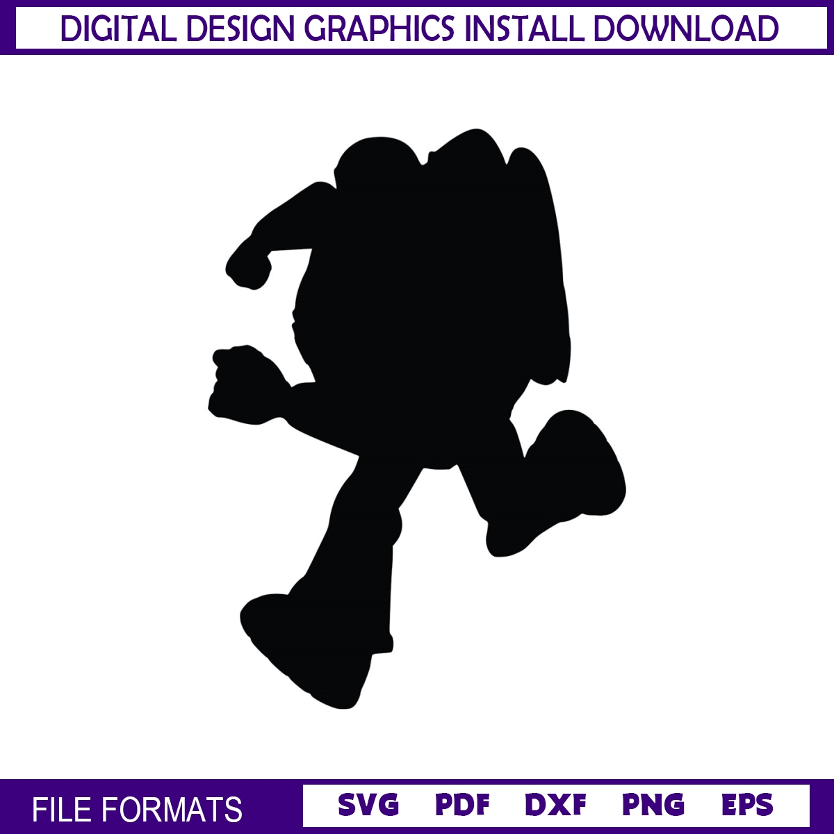 Buzz Lightyear Cartoon Toy Story Silhouette SVG Vector | Inspire Uplift