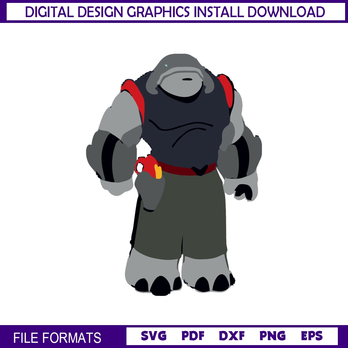 Captain Gantu Disney Lilo Stitch Antagonist SVG | Inspire Uplift