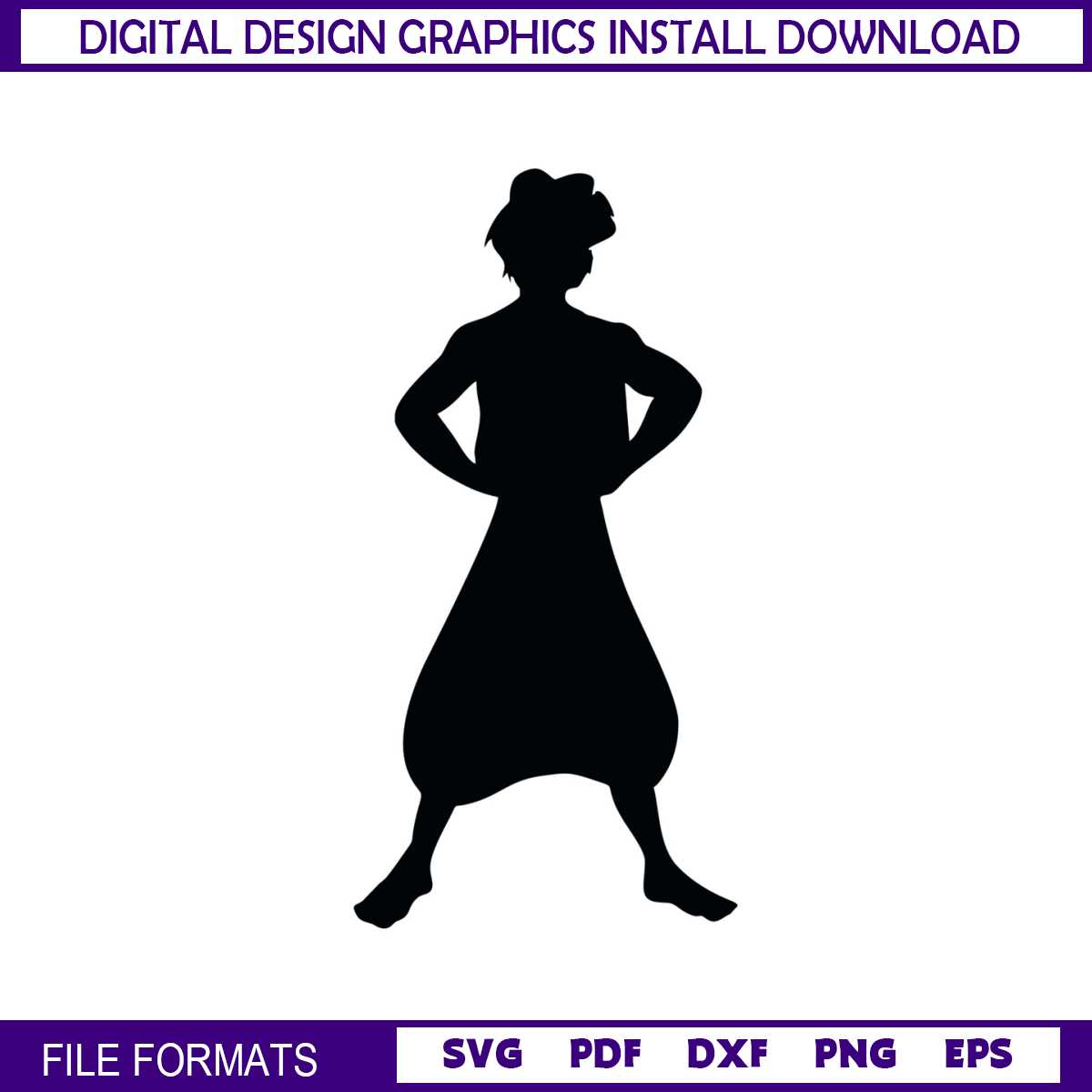 Disney Aladdin and The Magic Lamp Silhouette SVG | Inspire Uplift