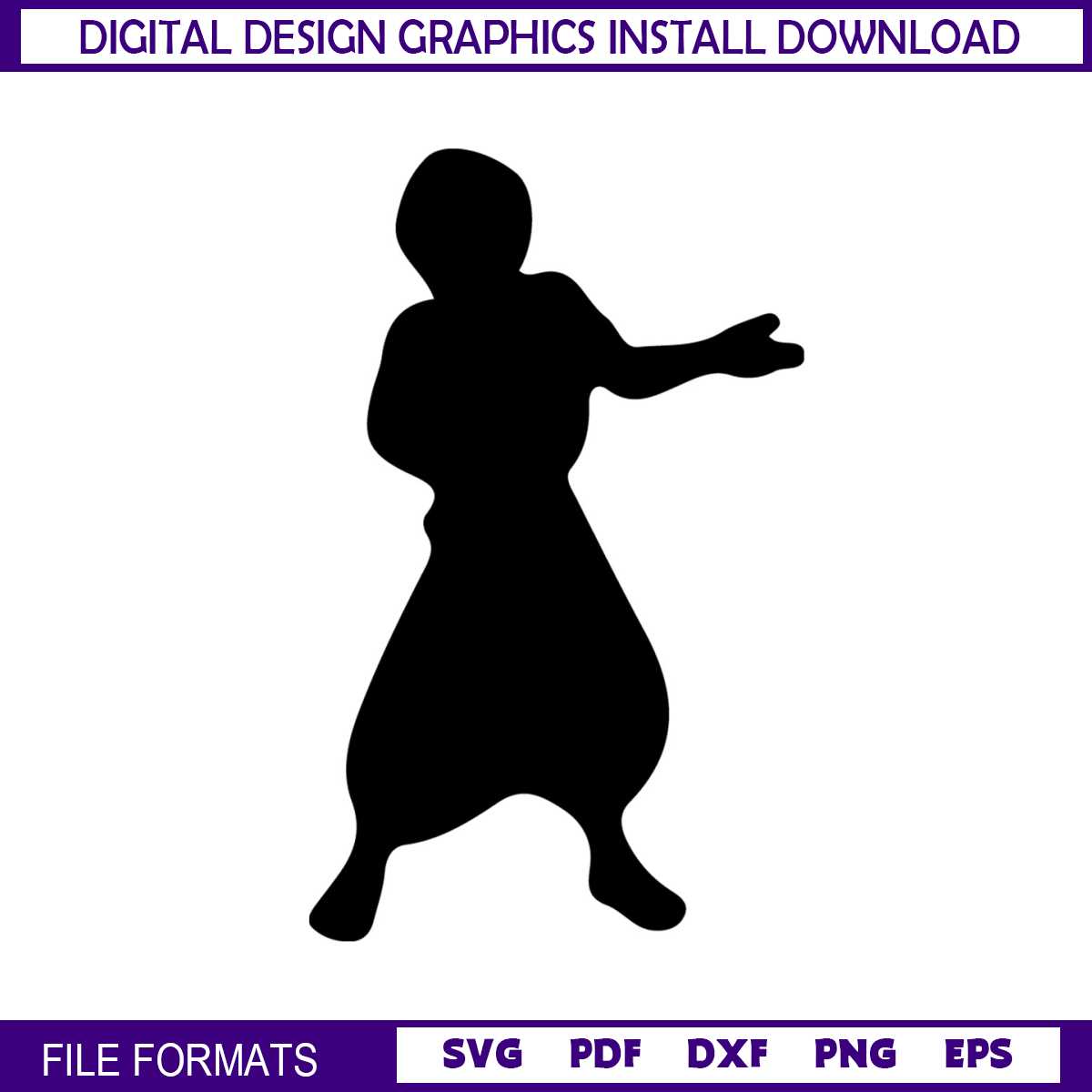 Aladdin Cartoon Characters Silhouette SVG Digital File | Inspire Uplift