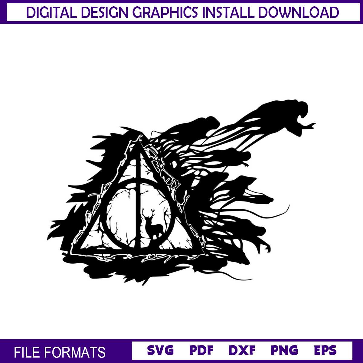 Harry Potter Ghost Deathly Hallows Symbol SVG Vector Silhoue | Inspire ...